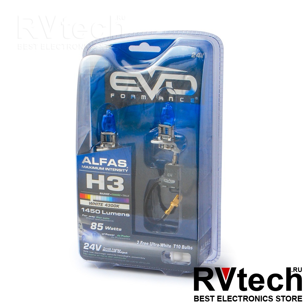 Купить Газонаполненные лампы EVO "Alfas" 24V 4300К H3, комплект 2 шт. с ...